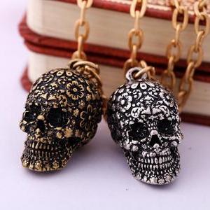 Vintage Necklaces Jewelry Skull Head Long Chain Gifts on Luulla