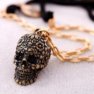 Vintage Necklaces Jewelry Skull Head Long Chain Gifts on Luulla