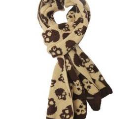 Punk Skulls Thickening Warm Winter Long Scarf on Luulla