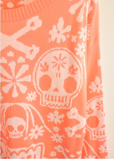 Unique Jumper Sweater Skeleton Snow Bone Women on Luulla