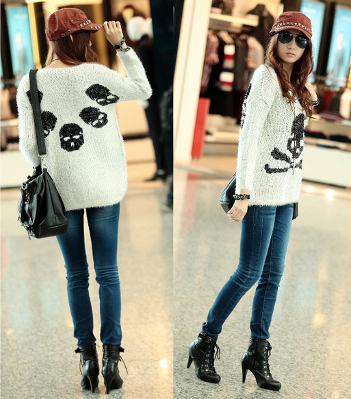Creative Skeleton Sweaters Jumper Loose Edgy Quirky on Luulla