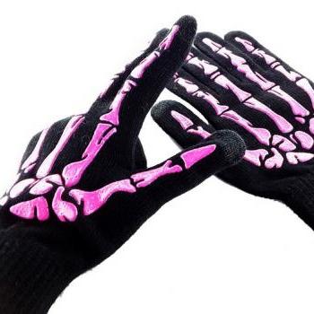 Goth Punk Gloves Skeleton Warm Touchscreen Gloves For Iphone Rock on Luulla