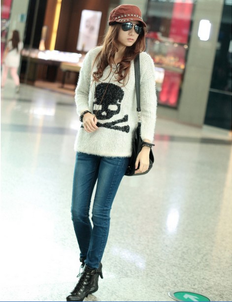 Creative Skeleton Sweaters Jumper Loose Edgy Quirky on Luulla