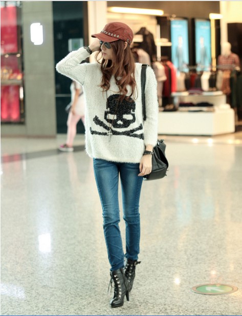 Creative Skeleton Sweaters Jumper Loose Edgy Quirky on Luulla