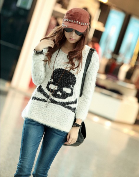 Creative Skeleton Sweaters Jumper Loose Edgy Quirky on Luulla