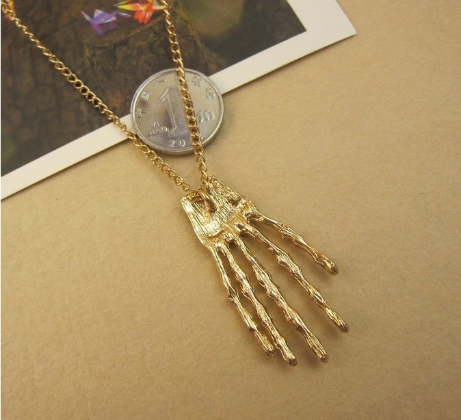 Creative Skeleton Necklace Long Pendants Fashion Quirky Jewelry on Luulla
