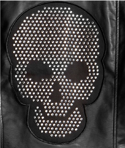 Cool Jackets Coats Skull Patch Pu Leather Motorcycle Leather Jacket ...