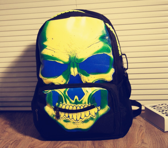 Quirky Pirates Backpack Punk Skull Skeleton Bags Edgy School on Luulla